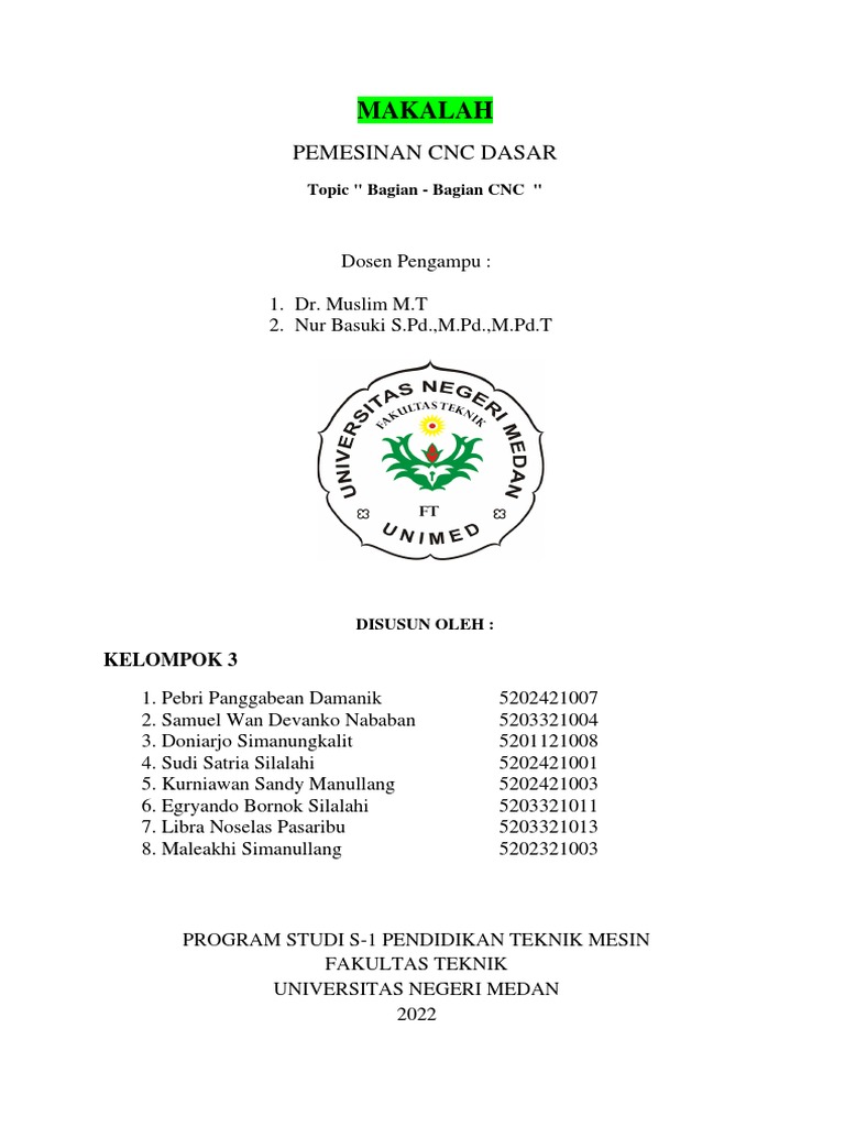 Bagian Utama Mesin CNC dan Fungsinya | PDF | Komputer