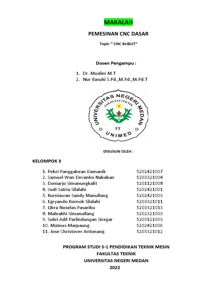 Pemahaman Mesin Bubut CNC Dasar | PDF