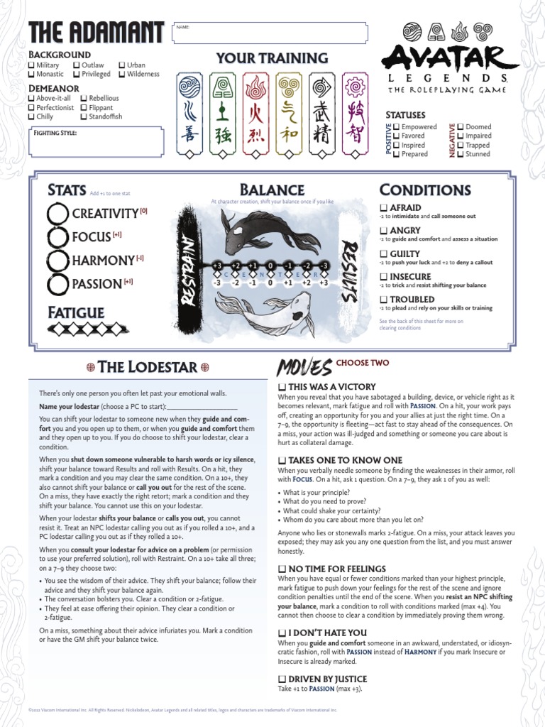AvatarLegends CorePlaybooks Printerfriendly 4 | PDF