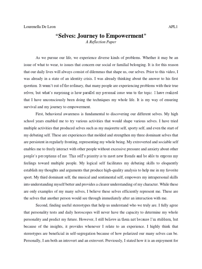 Understanding The Self - Understanding The Social Self | PDF ...