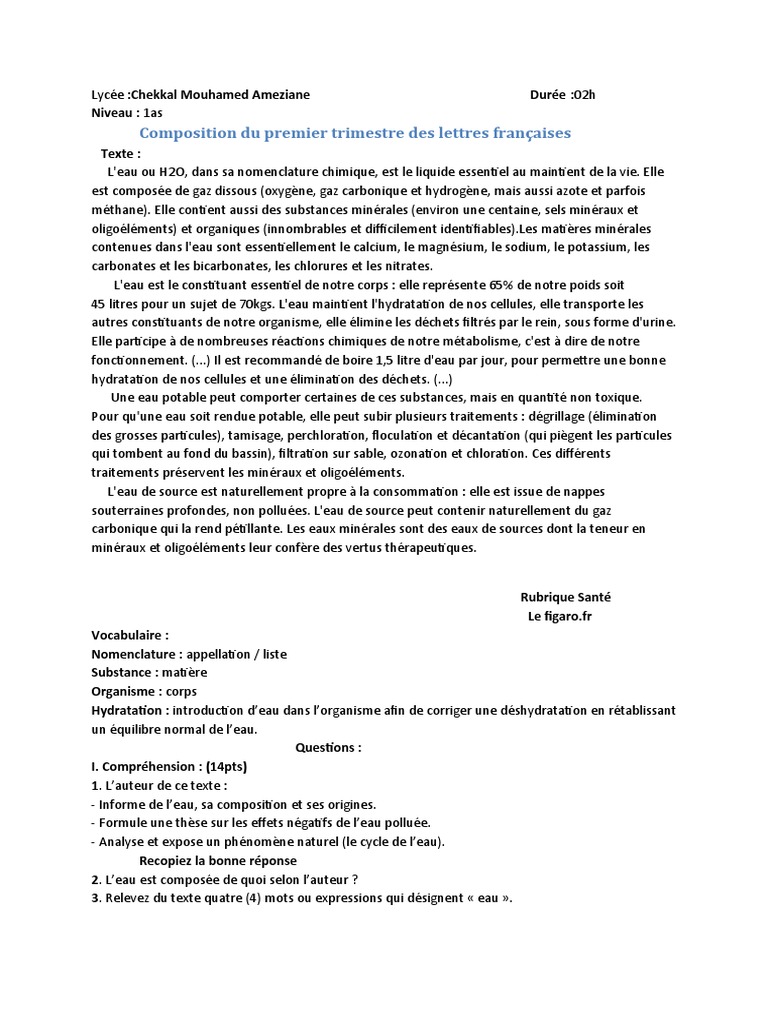 Composition 1as | PDF