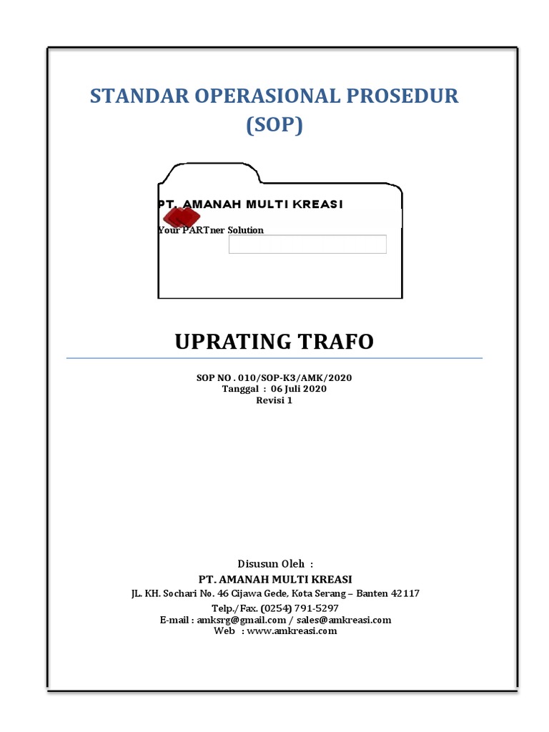 010, Sop Uprating Trafo | PDF