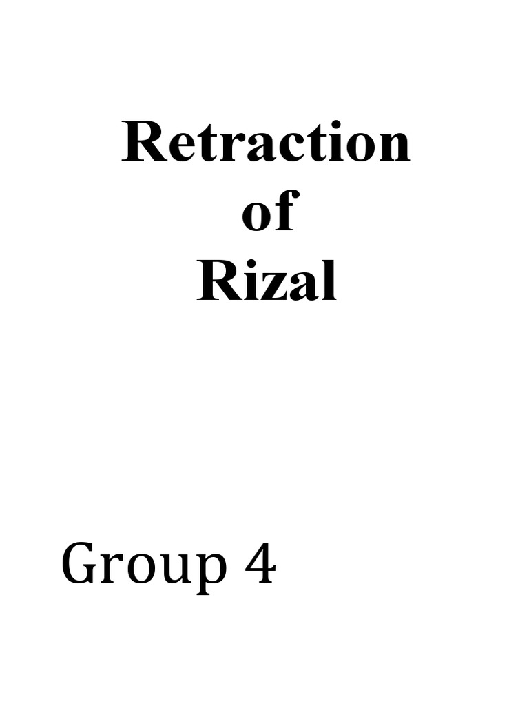 Retraction of Rizal | PDF | Philippines