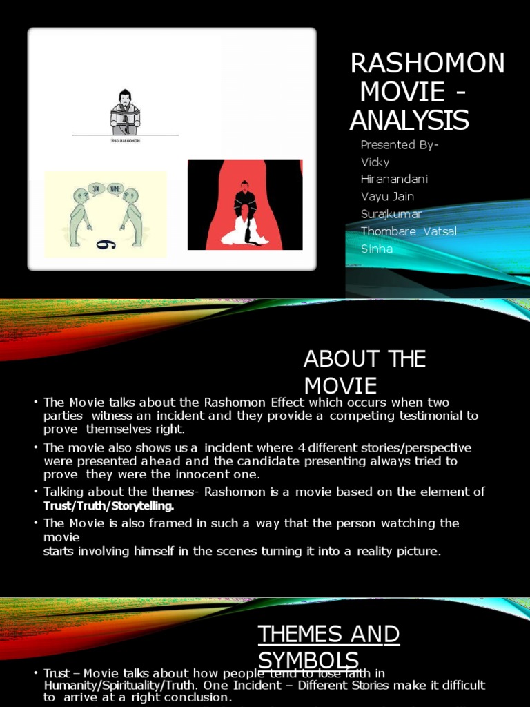 Rashomon Movie - Analysis | PDF | Truth