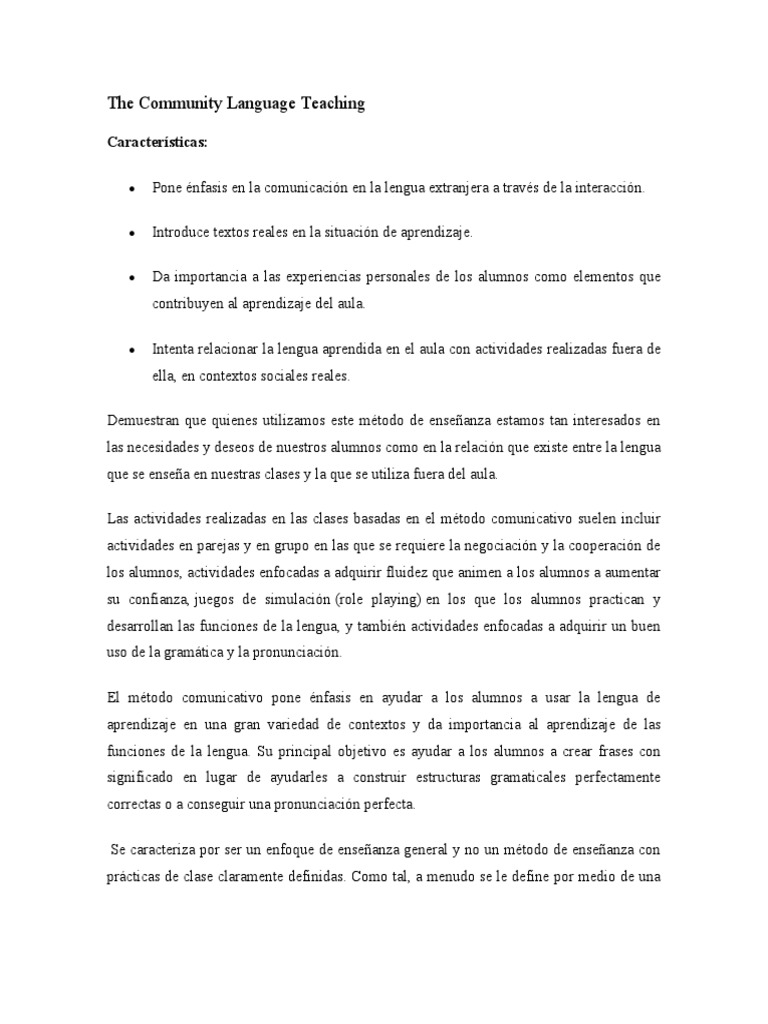 The Community Language Teaching | PDF