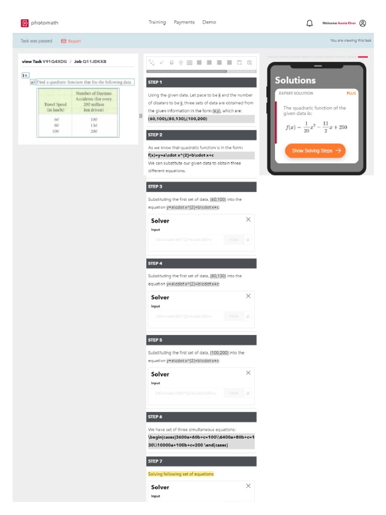 Photomath Final Test Question | PDF