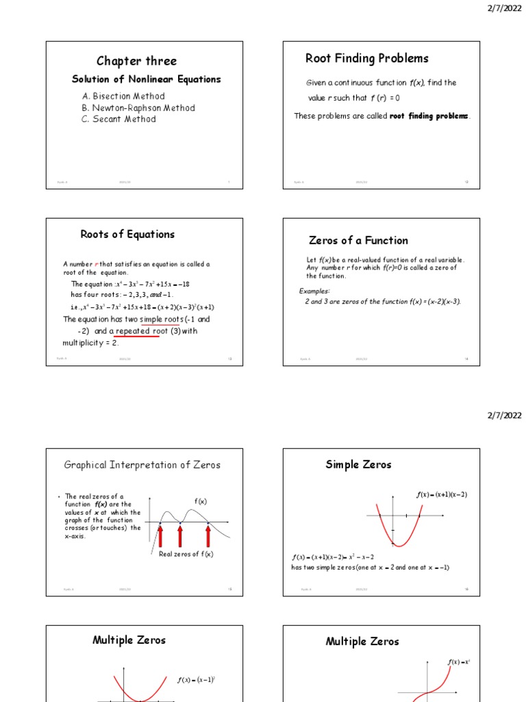 Numerics Chapter 3 | PDF
