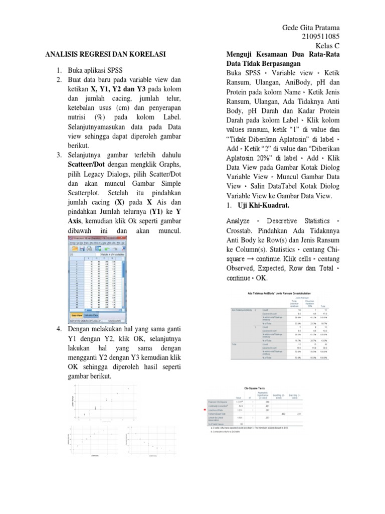 Gede Gita Pratama - 2109511085 - Laporan Pratikum Biostatistika II | PDF