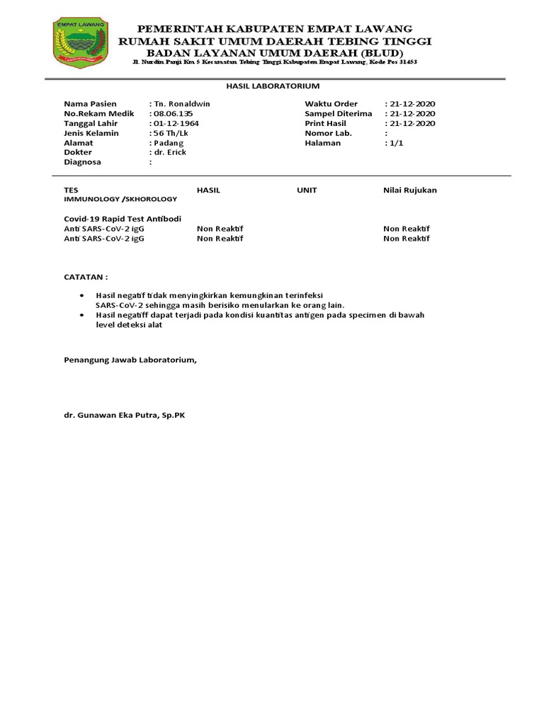 Surat Rapid TNP TTD | PDF