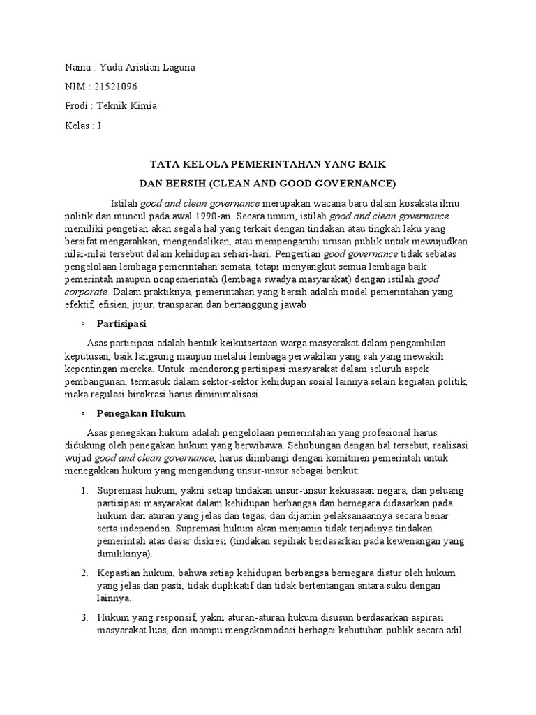 Yuda Aristian Laguna - 21521096 - TATA KELOLA PEMERINTAHAN | PDF