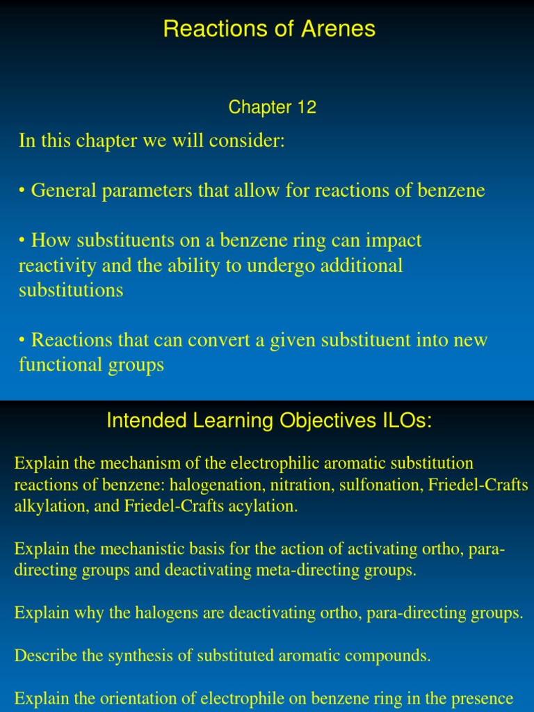 Arenes Reactions ch12 2022 Updated | PDF | Chemistry | Organic Chemistry