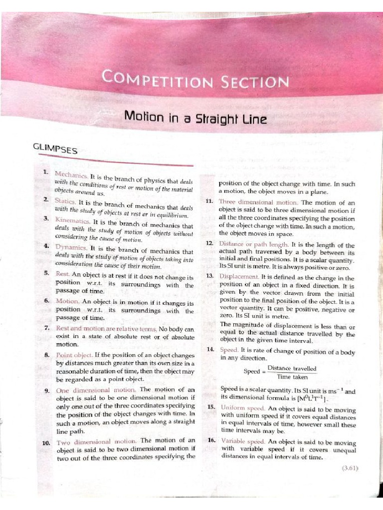 Motion in 1D Questions | PDF