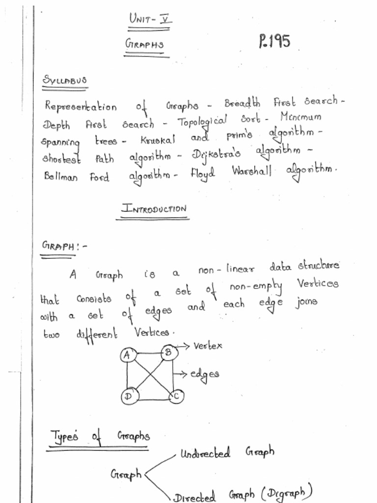 DS Unit IV Handwritten Notes | PDF