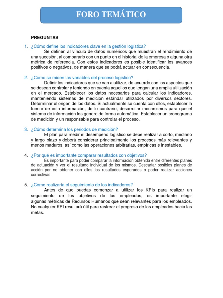 Foro Temático | PDF | Negocios
