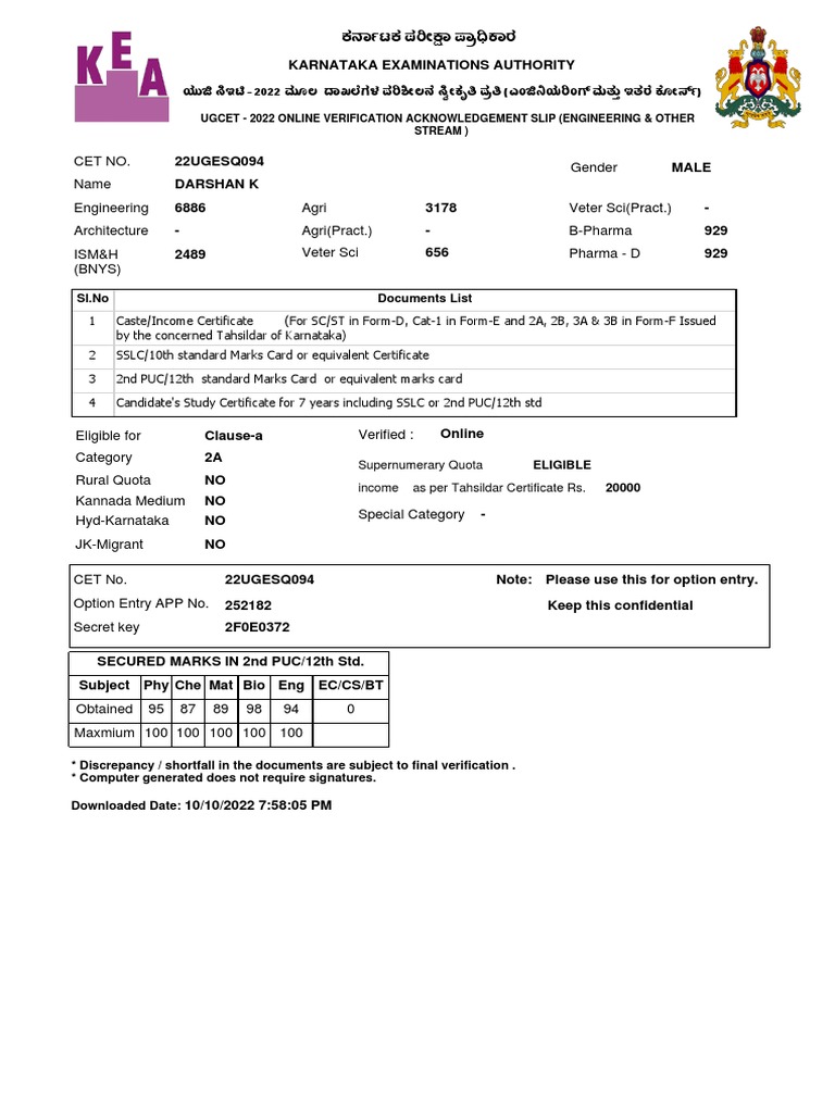 Verification List | PDF
