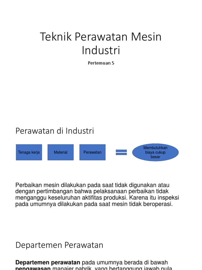 Teknik Perawatan Mesin Industri Pdf