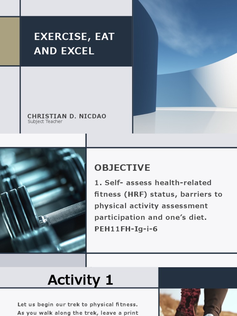 Exercise, Eat and Excel | PDF