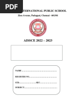 Computer Science project front page and bonafied sheet | PDF