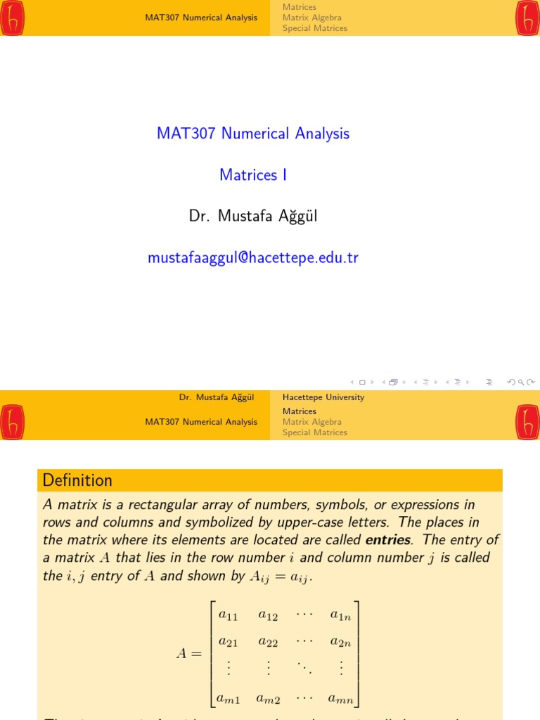 2nd Matrices I | PDF | Matrix (Mathematics) | Mathematical Relations