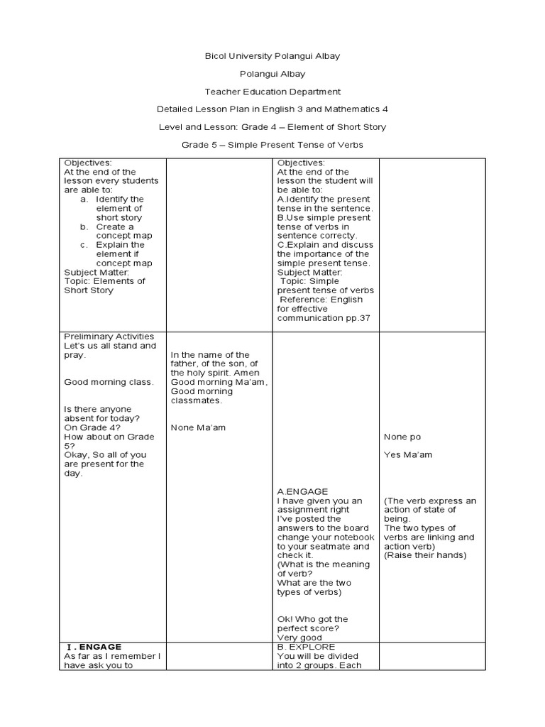 Detailed Lesson Planin Multigrade | PDF
