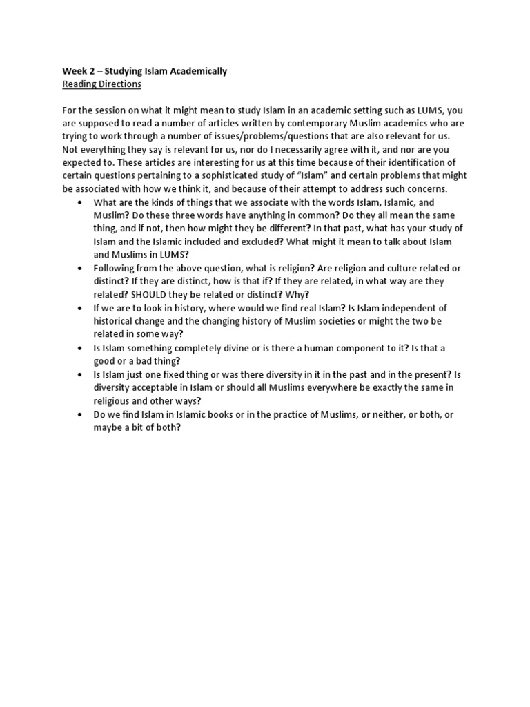 Week 2 Reading Set Isl ST | PDF