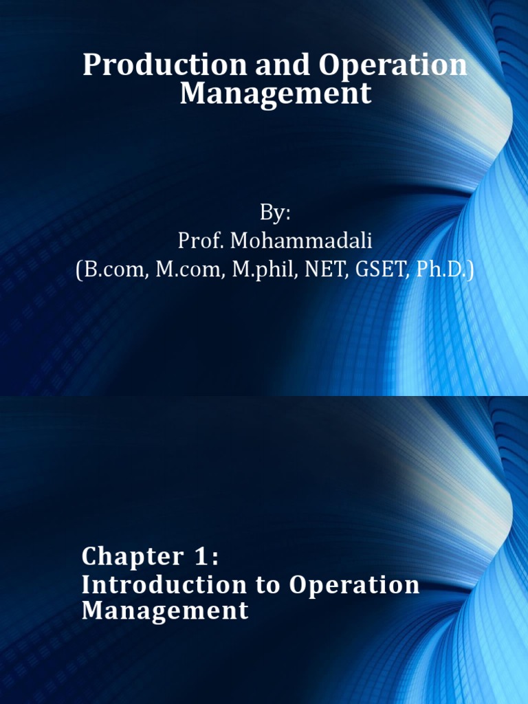 Unit 1 POM BBA FS MM | PDF