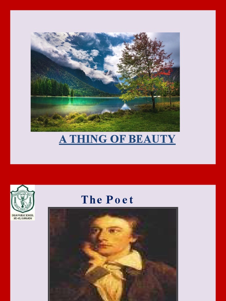 A Thing of Beauty | PDF | John Keats | Poetry