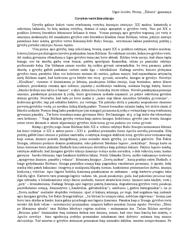 7826 Gyvybes Verte 1 | PDF