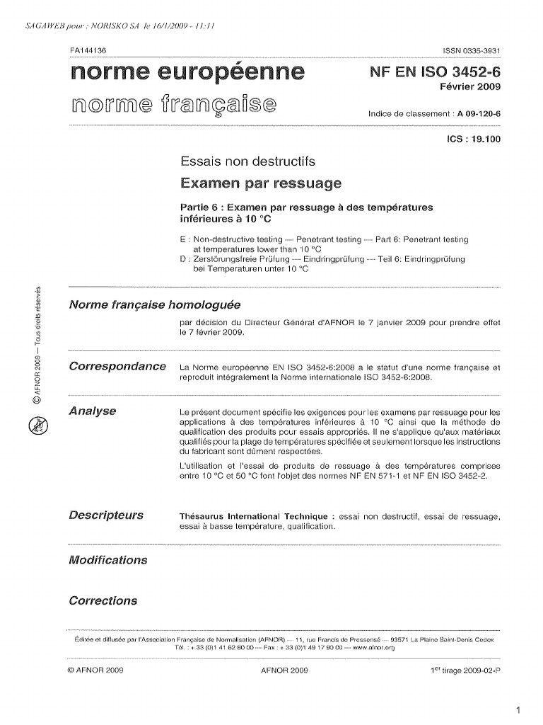 NF en Iso 3452-6 (2009) | PDF