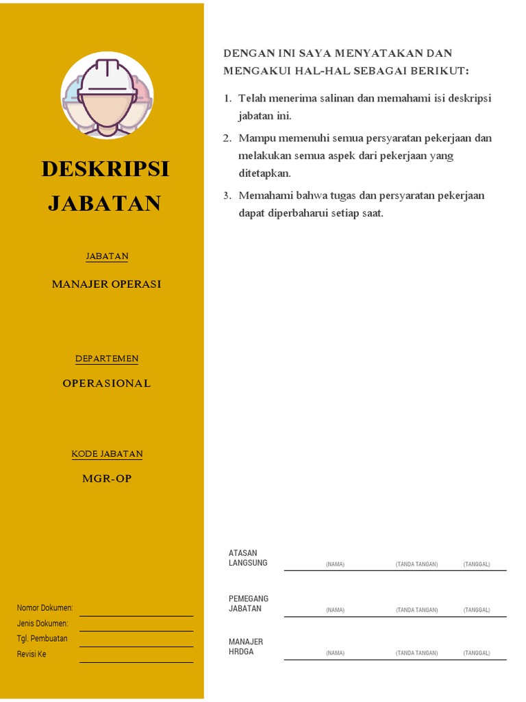 Deskripsi Jabatan JRN | PDF