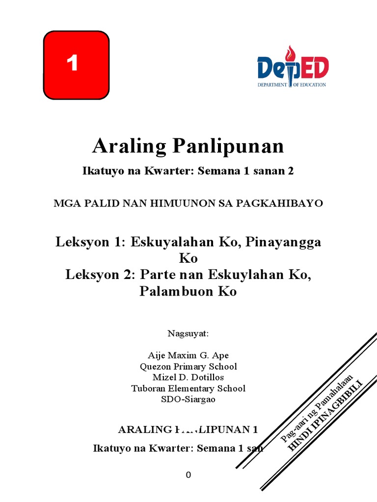ULAS-in-AP1-Q3-Week-1 - 2 Ok | PDF