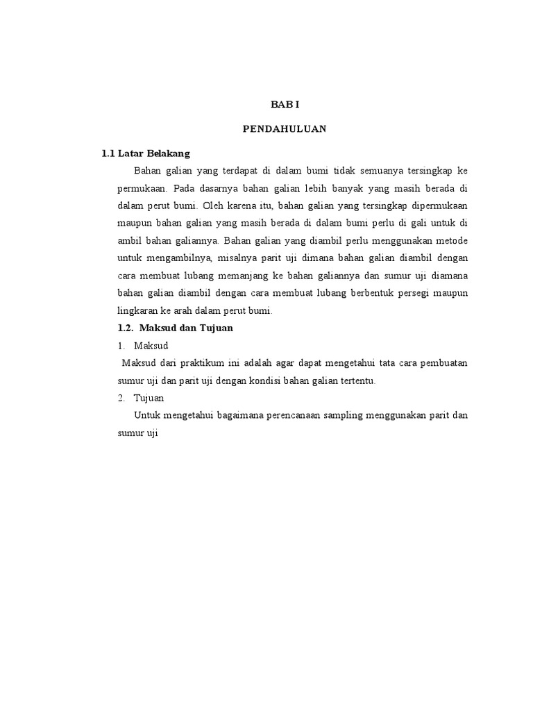 Tugas Geofisika Parit Dan Sumur Uji | PDF