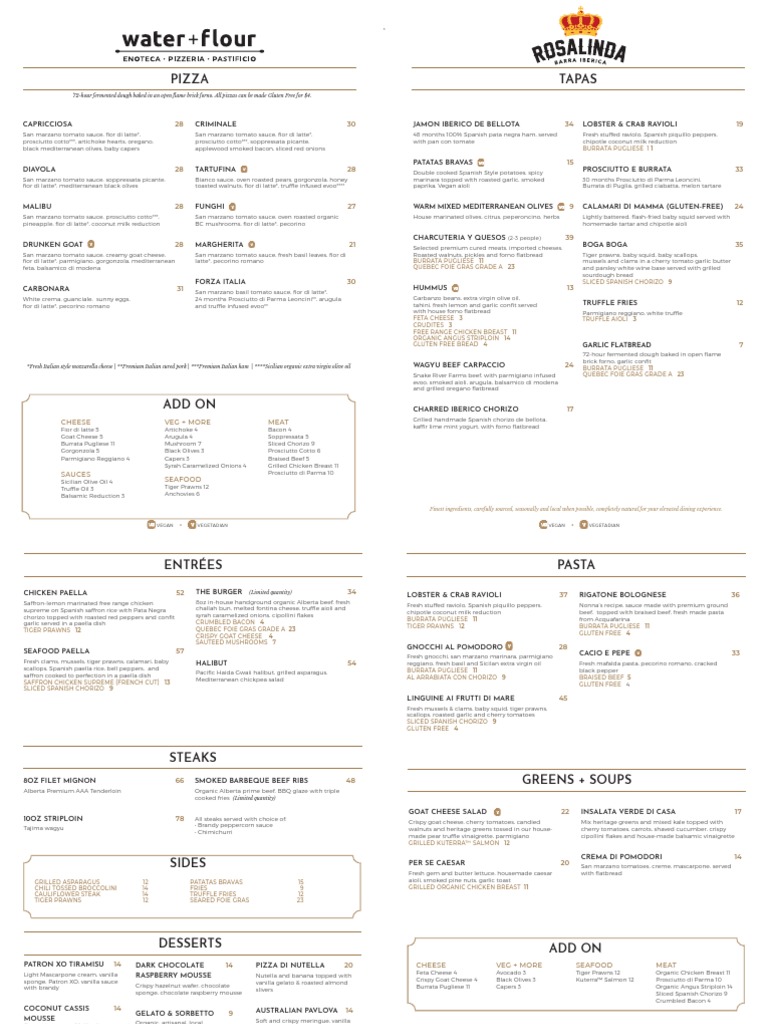 Per - Se - Menu Sept 1 2022 | PDF | Tomato Sauce | Pizza