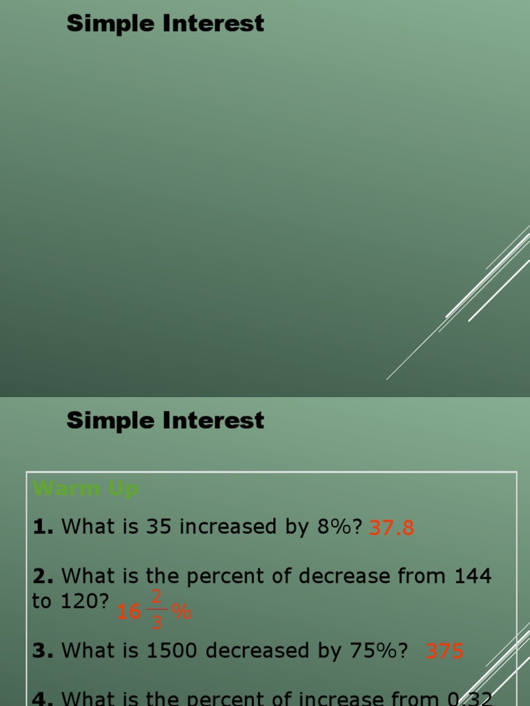 Simple Interest | PDF
