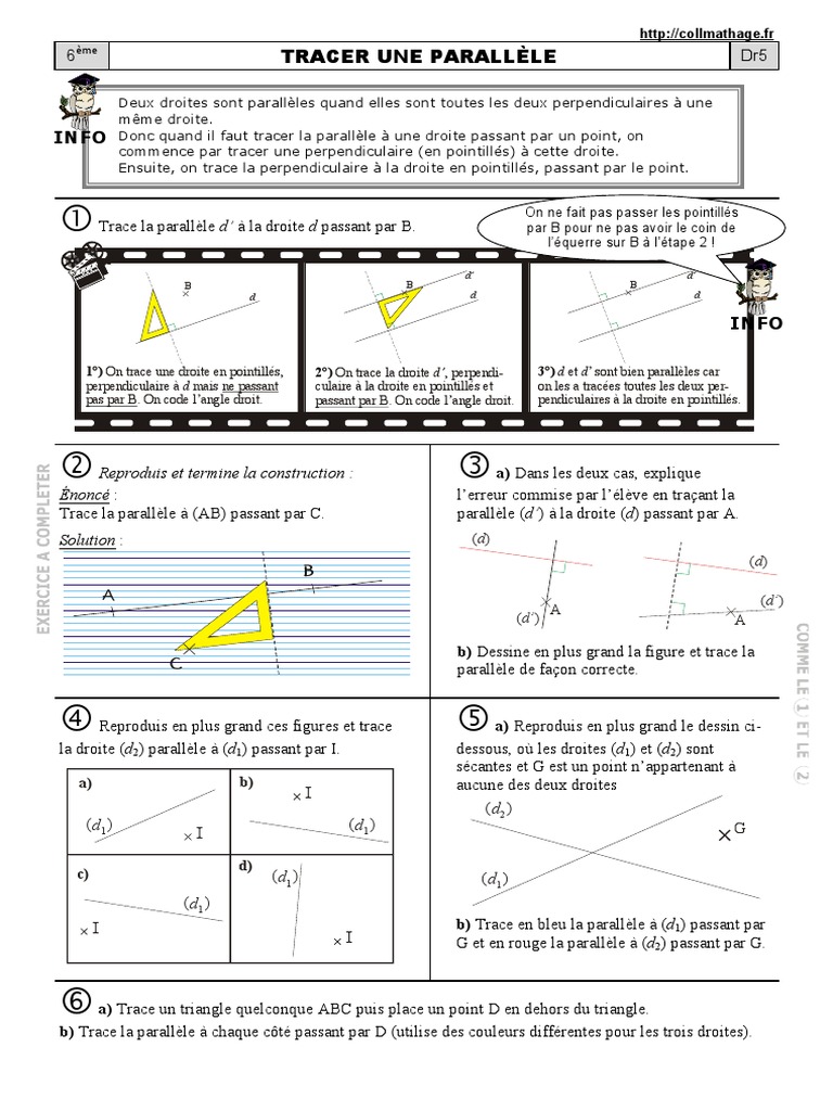 dr5 Tracer Une Parallele | PDF | Perpendicularité | Géométrie