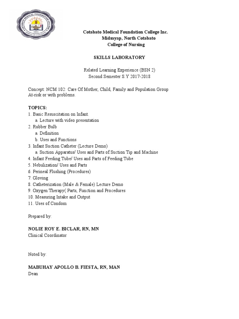 Topics On Skills Lab Second Sem | PDF | Science & Mathematics