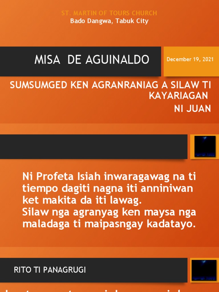Misa de Aguinaldo 19 | PDF