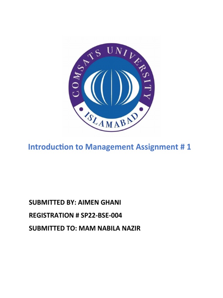 Itm Assignment 1 Pdf