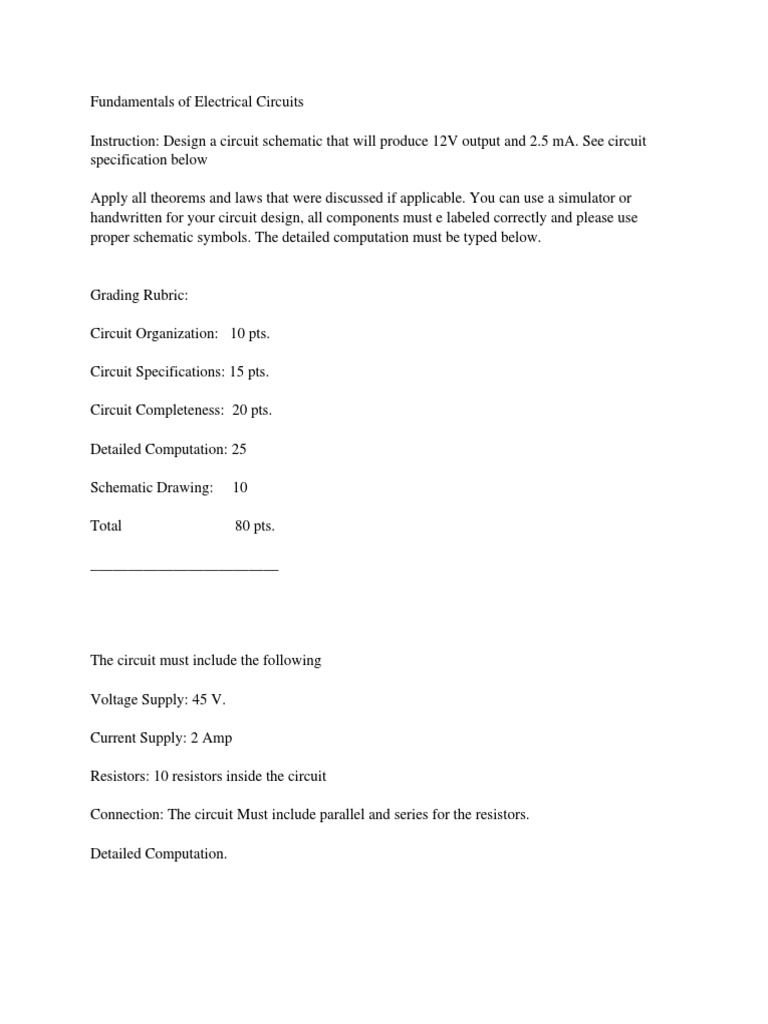 Fundamentals of Electrical Circuits | PDF