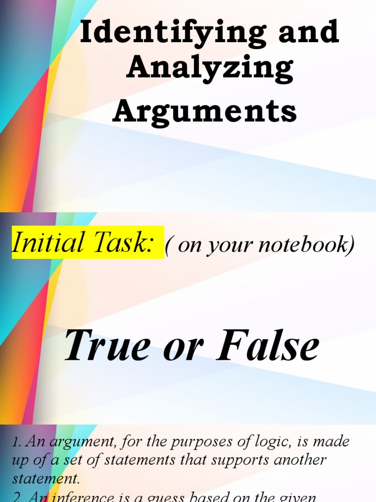 Identifying and Analyzing Argument | PDF