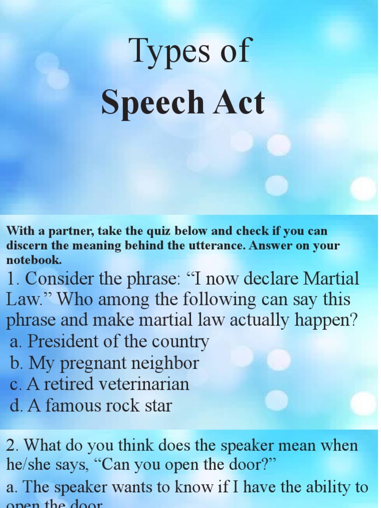 Speech Act | PDF | Cognitive Science | Human Communication