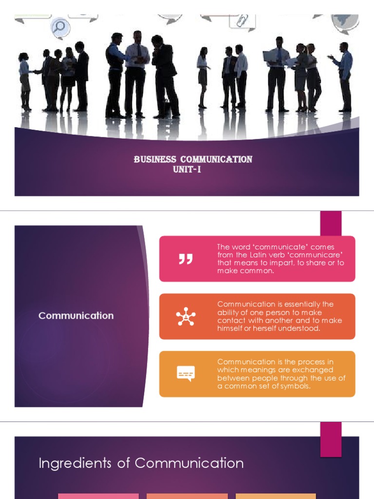 Unit 1 Business Communication | PDF | Communication | Learning