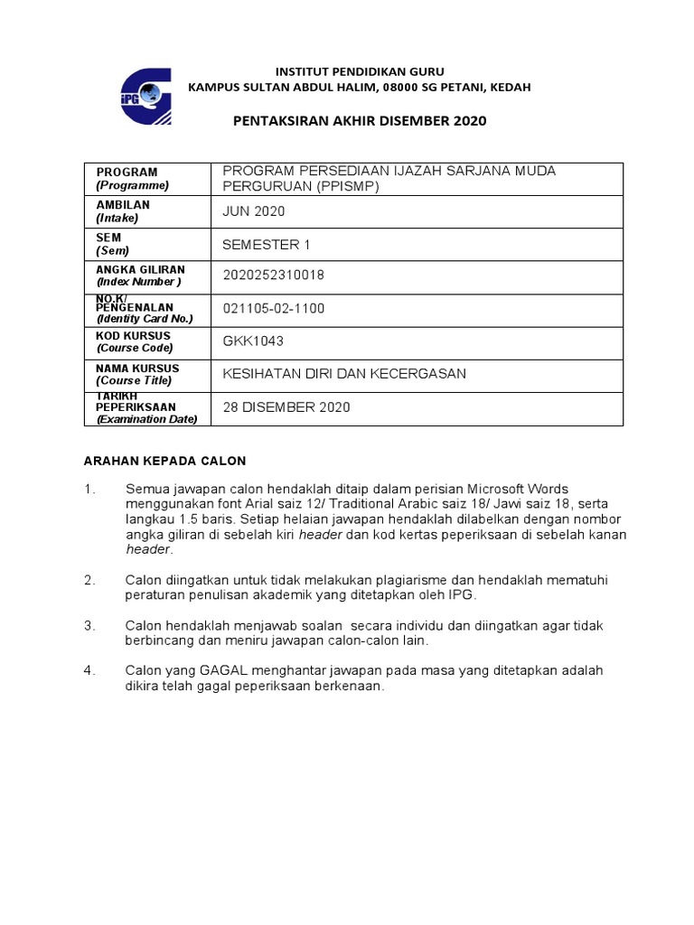 F1a Thachaini Tanggamany GKK 1043 | PDF