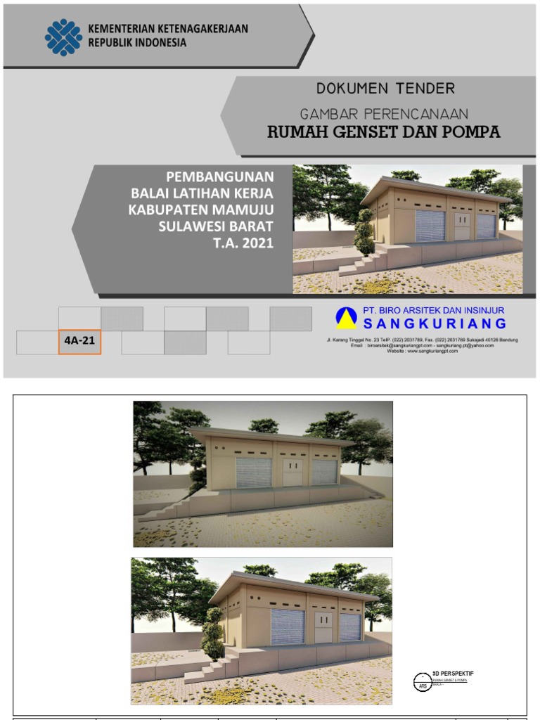 4a-21.ded Rumah Pompa Dan Genset A3 | PDF