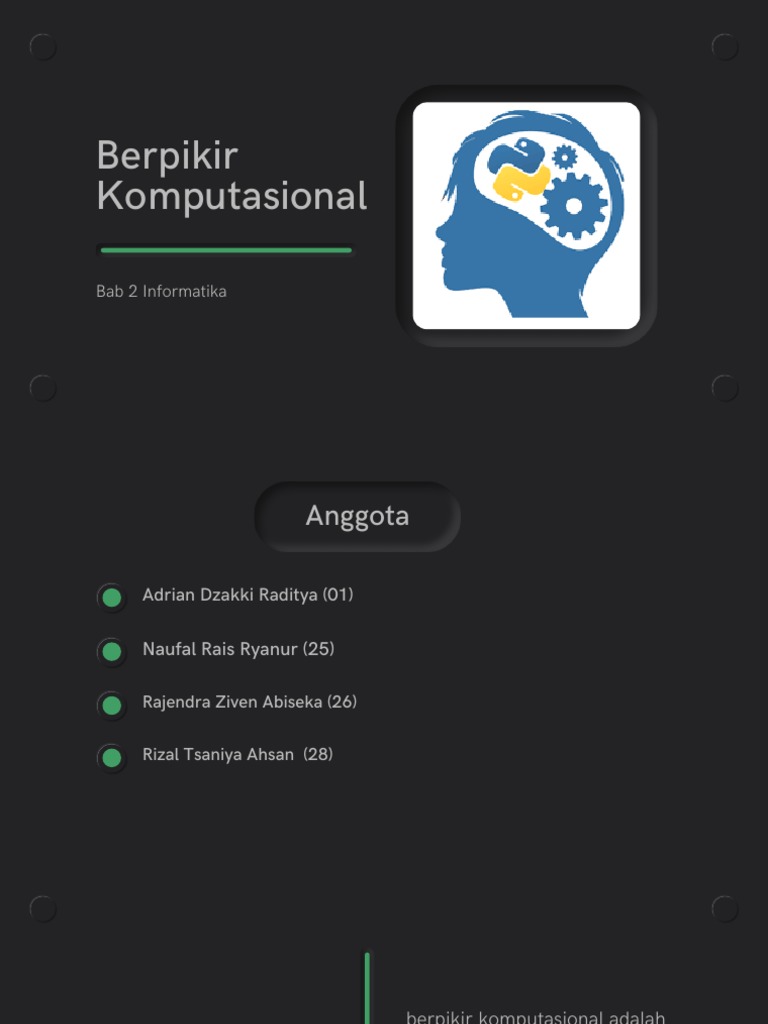 Berpikir Komputasional Informatika | PDF