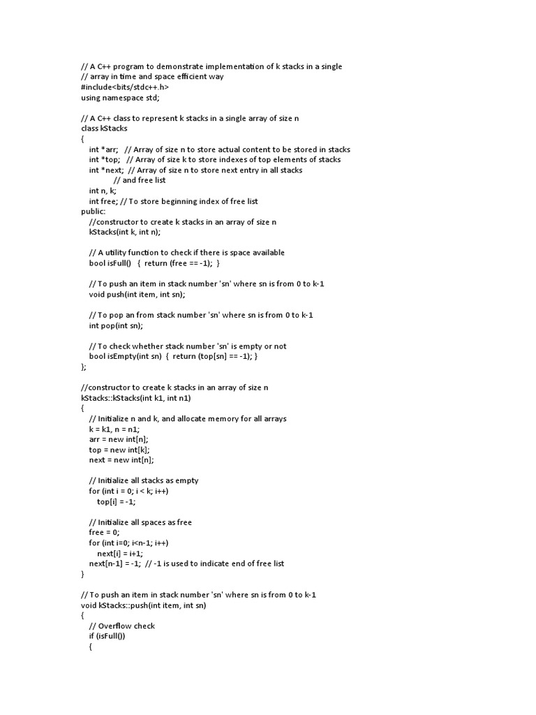3 Stacks | PDF | Array Data Structure | Software Engineering