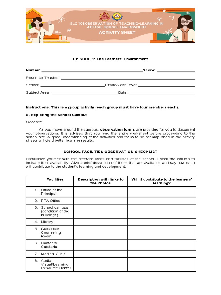 ELC 101 WORKSHEET 1 Semi Final | PDF