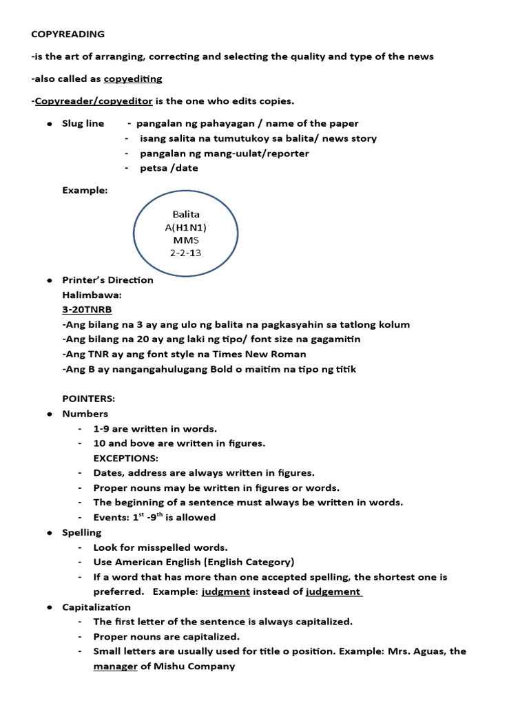 Copy Editing Symbols | PDF