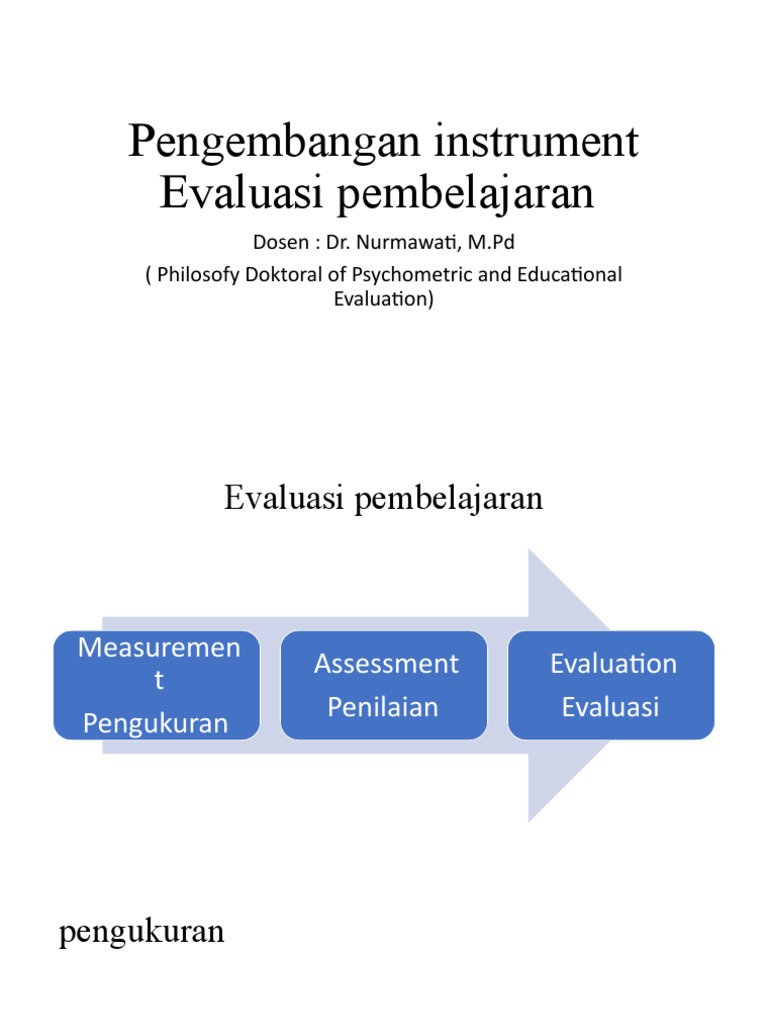 Pengembangan Instrument Evaluasi Pembelajaran PAI | PDF