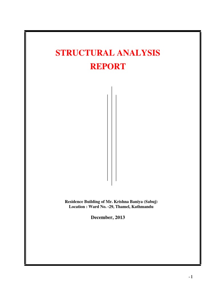 Structural Report of Thamel Hotel | PDF | Concrete | Beam (Structure)
